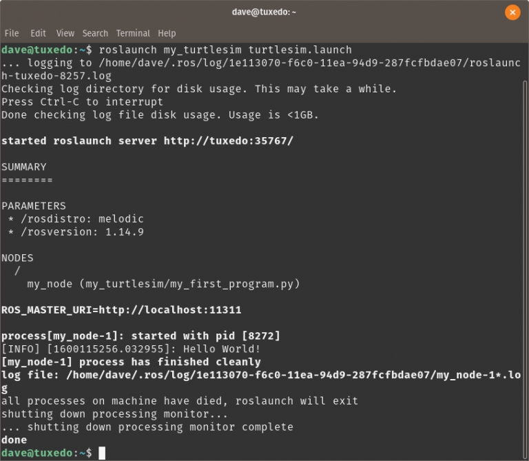 Creating ROS Packages – Dave's RoboShack