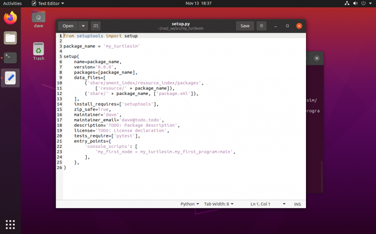Creating ROS2 Packages – Dave's RoboShack