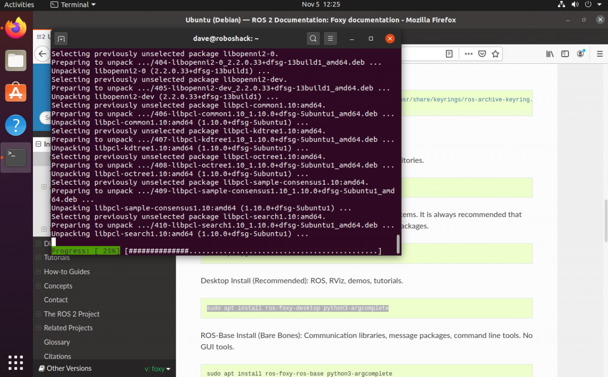 Installing ROS2 Foxy – Dave's RoboShack